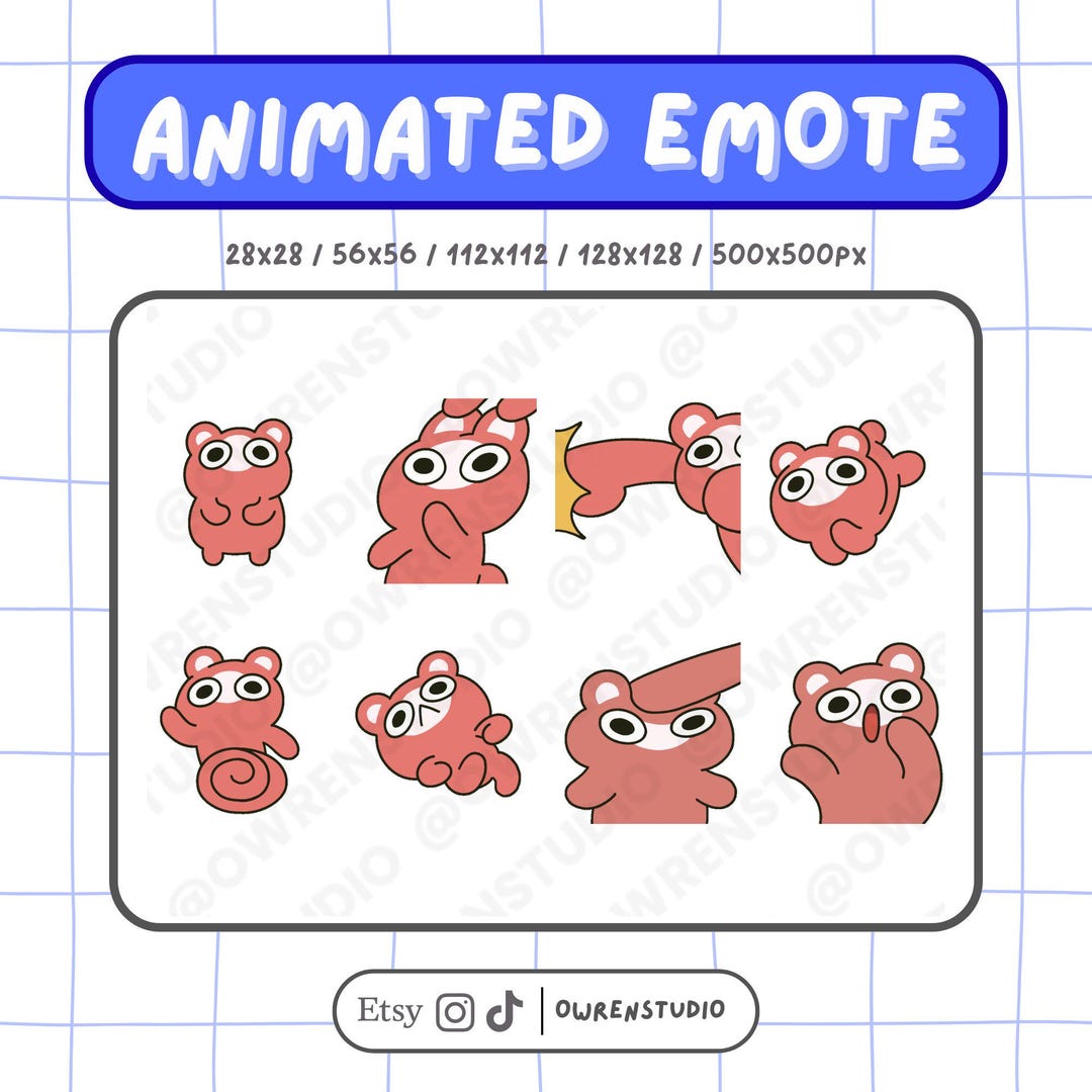 Cartoon Bear Emotes | Animated Cub Emoji Pack | Kawaii Emotes for ...