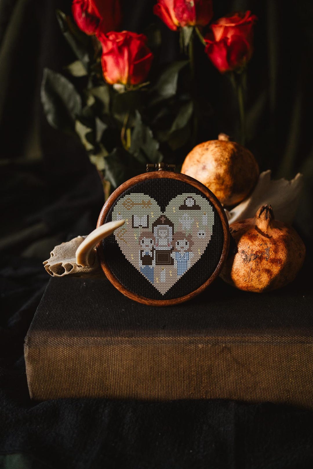 Ed & Lorraine Warren Cross Stitch Pattern, Valentine's Day, Dark ...