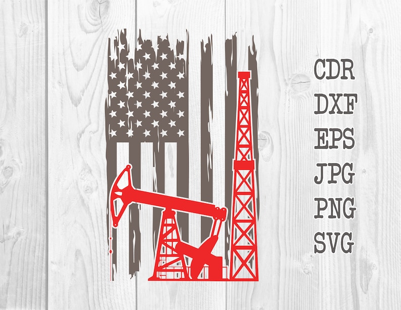 Oilfield flag svg cutting files vector oilfield printable | Etsy