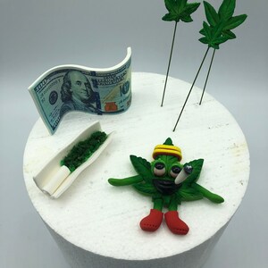 Weed Cake Decoration Cannabis Fondant Cake Decoration | Etsy