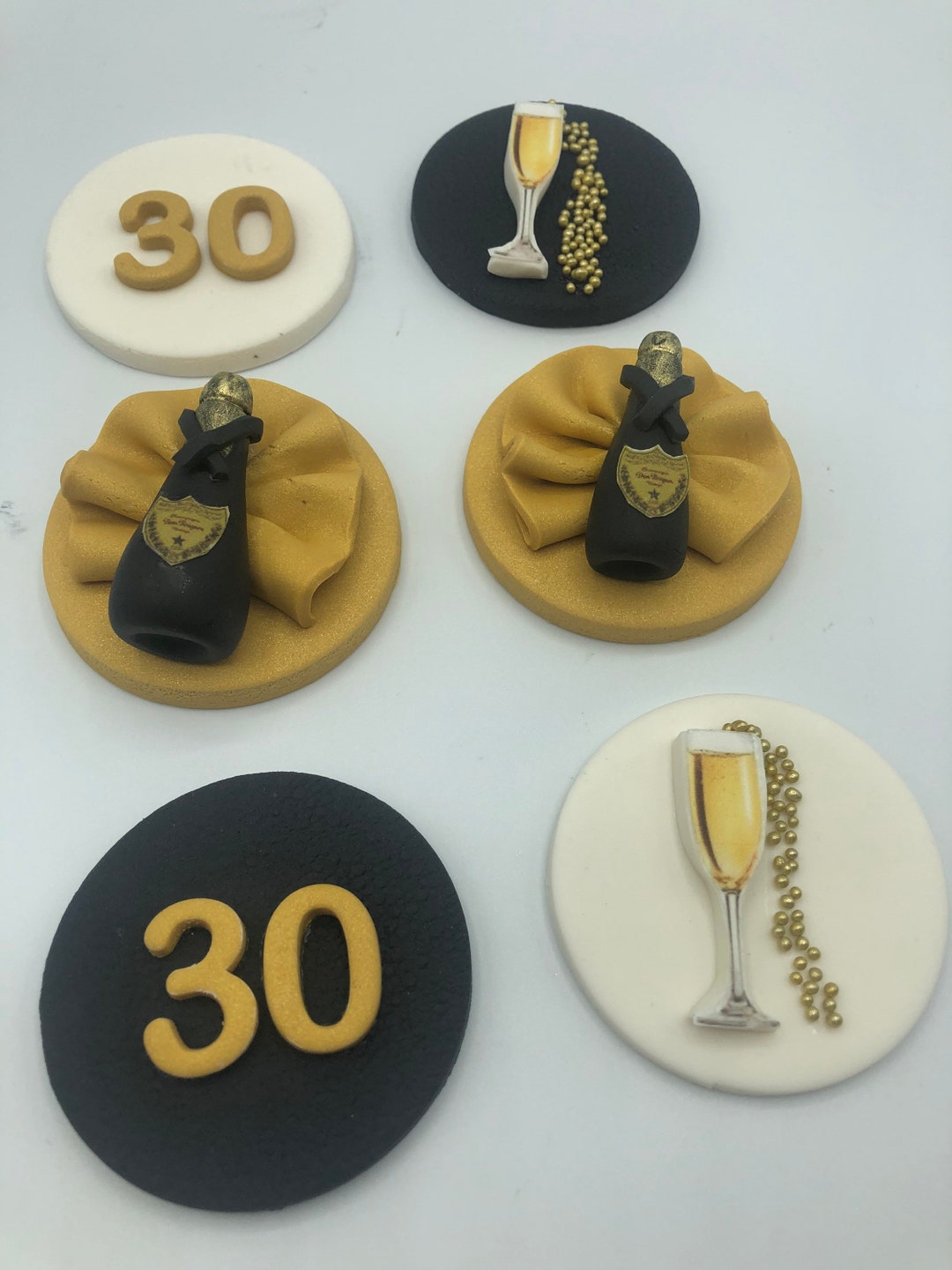 Champagne Cupcake Topper - Celebration Cupcake Topper - Show Your Age ...