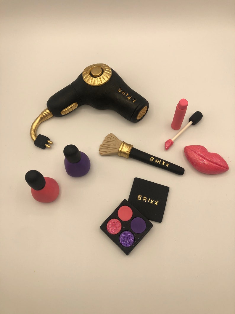 Beauty Fondant Cake Topper Hair Salon Cake Topper Nail | Etsy