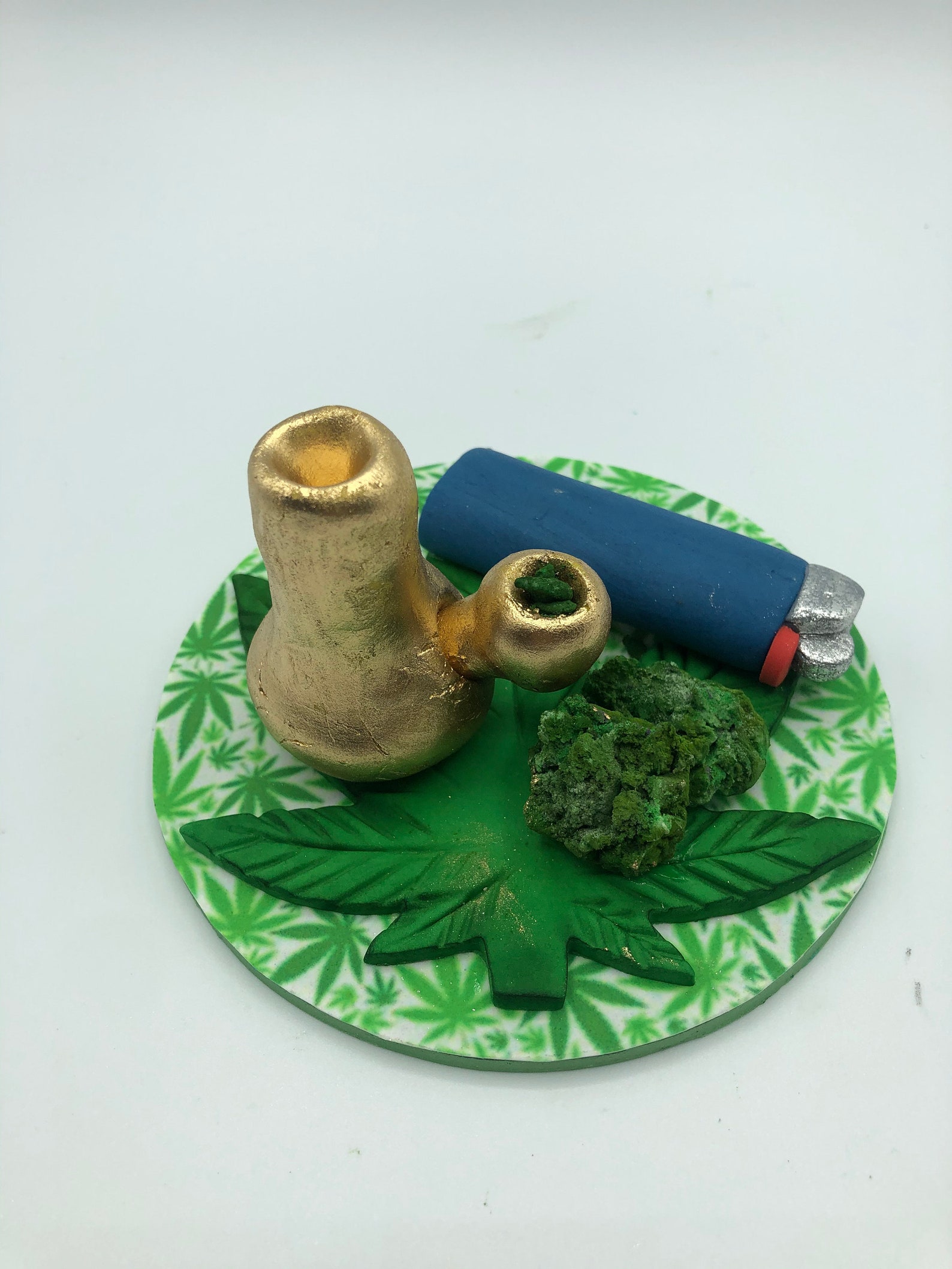 Weed Cake Topper Weed Fondant Topper Cannabis Cake - Etsy