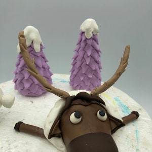 Frozen Cake Decoration - Sven Cake Decoration - Frozen Party - Fondant ...