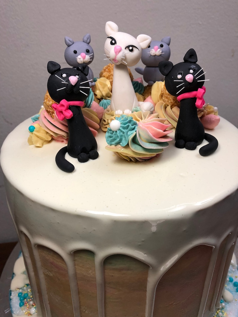 Cats Fondant Cats Cake Decorating Cupcake Decorating | Etsy