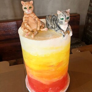 Cats - Modeling Chocolate Cake Topper - Made by Order - Cats Cake ...