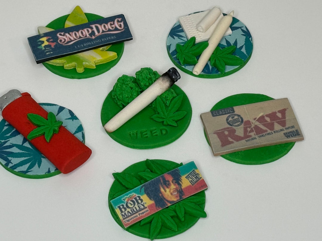 420 Cupcake Topper - Ganja Fondant Topper - Cupcake Decoration - 420 ...