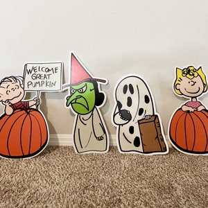 Welcome Great Pumpkin Yard Sign / Linus and Sally Brown / Peanuts Yard ...