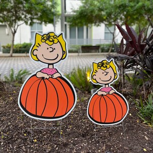 Welcome Great Pumpkin Yard Sign / Linus and Sally Brown / Peanuts Yard ...