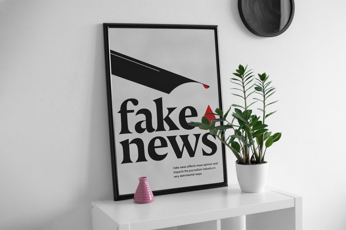Fake News Poster, Wall Art, Cultural Poster, Office Decor, Wall Decor ...