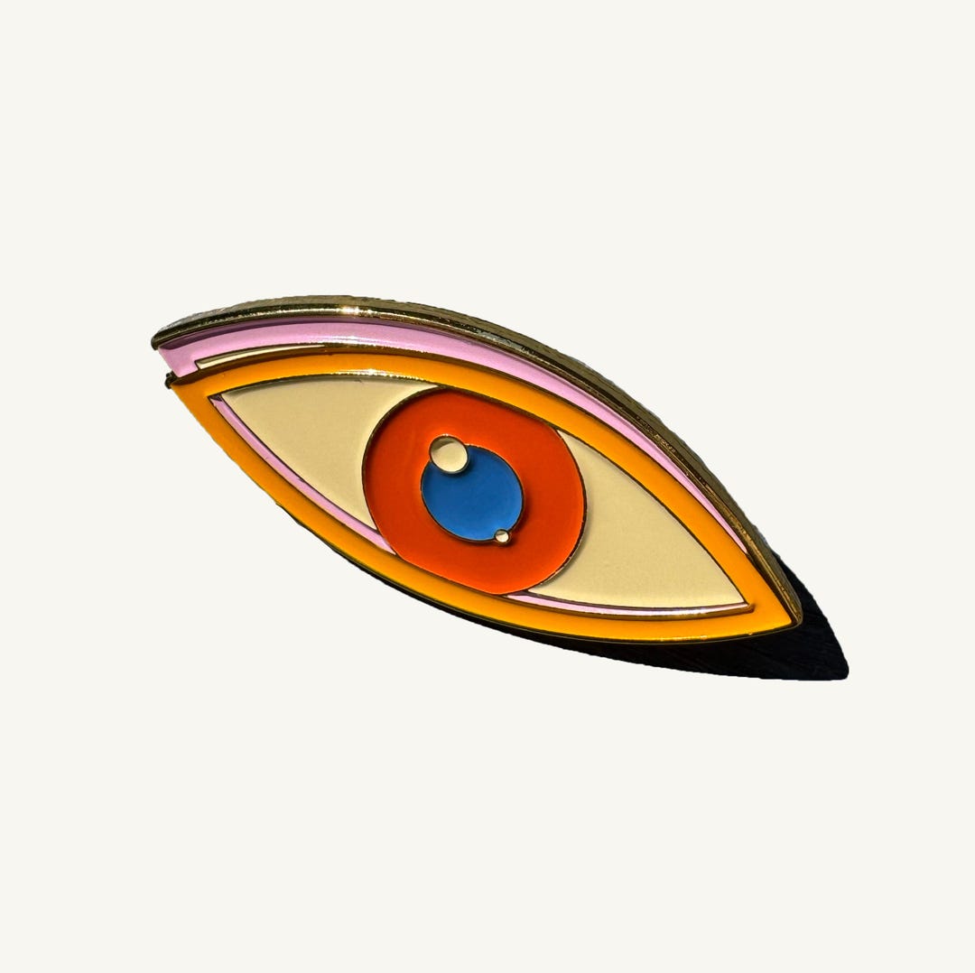 Third Eye Enamel Pin, Retro Colorful Eye Brooch - Etsy