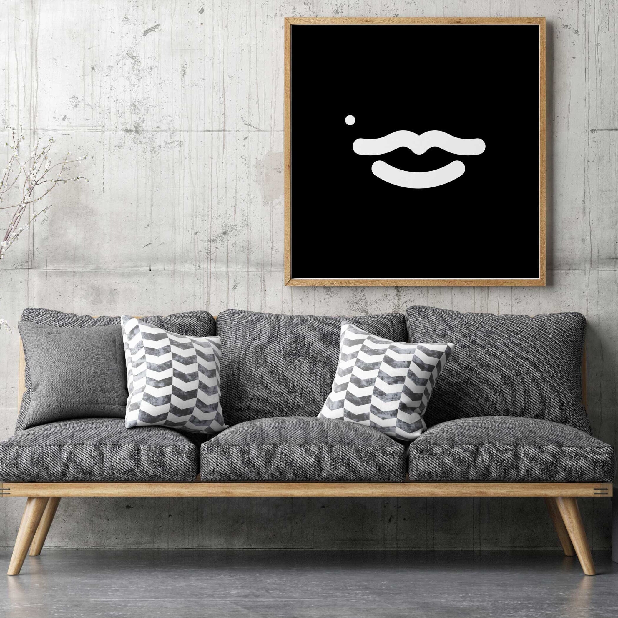Downloadable Pop Art Minimalist Poster Printable Wall Art Print, Lips ...
