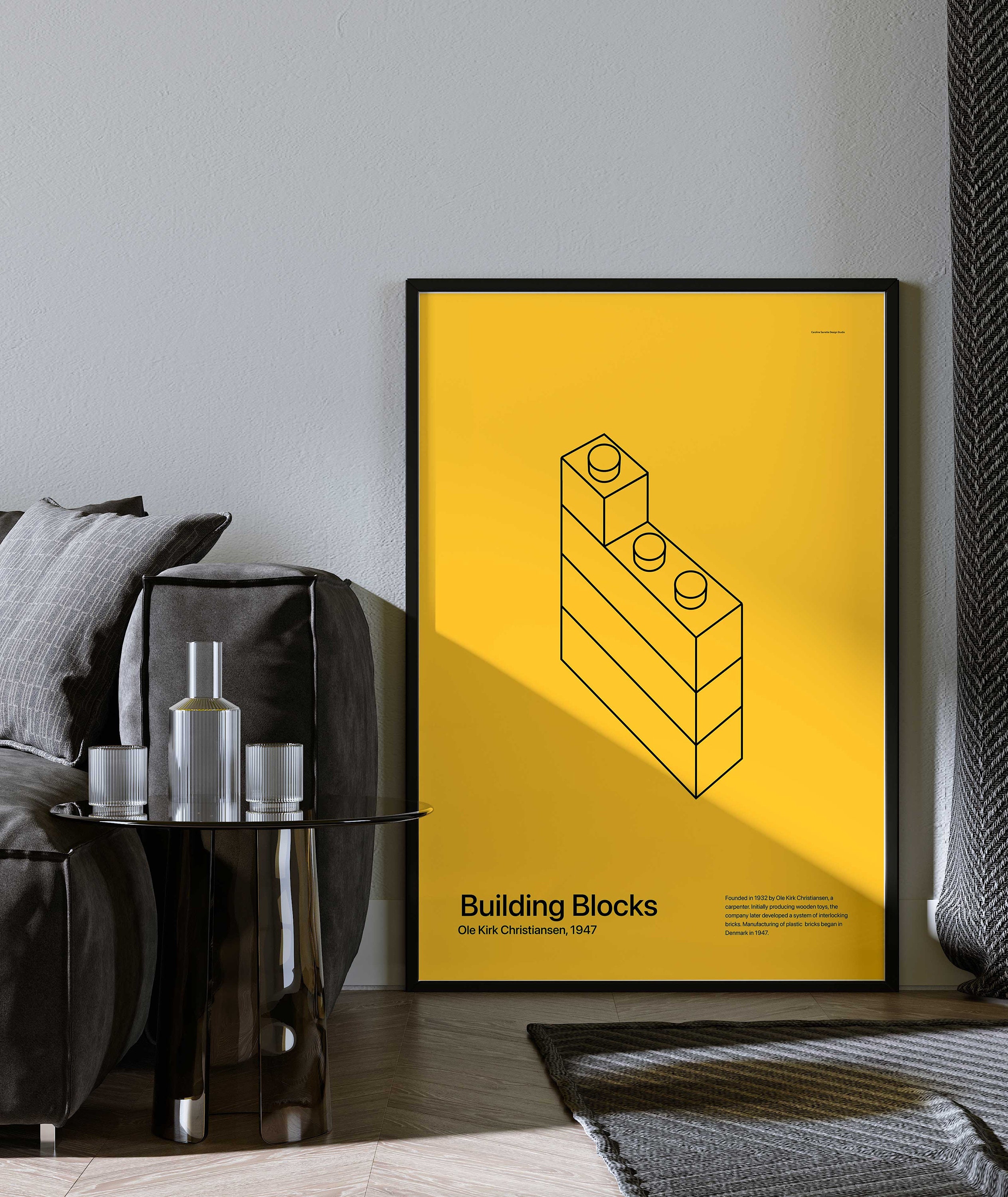 Downloadable Minimalist Printable Art, Modern Building Block Poster ...