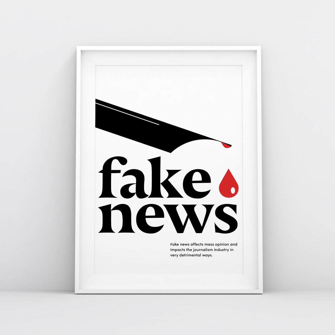 Fake News Poster, Wall Art, Cultural Poster, Office Decor, Wall Decor ...