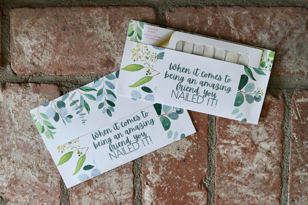 Friend Gift Envelope for Nail Polish Strips Nailed It 2 PDF Files ...