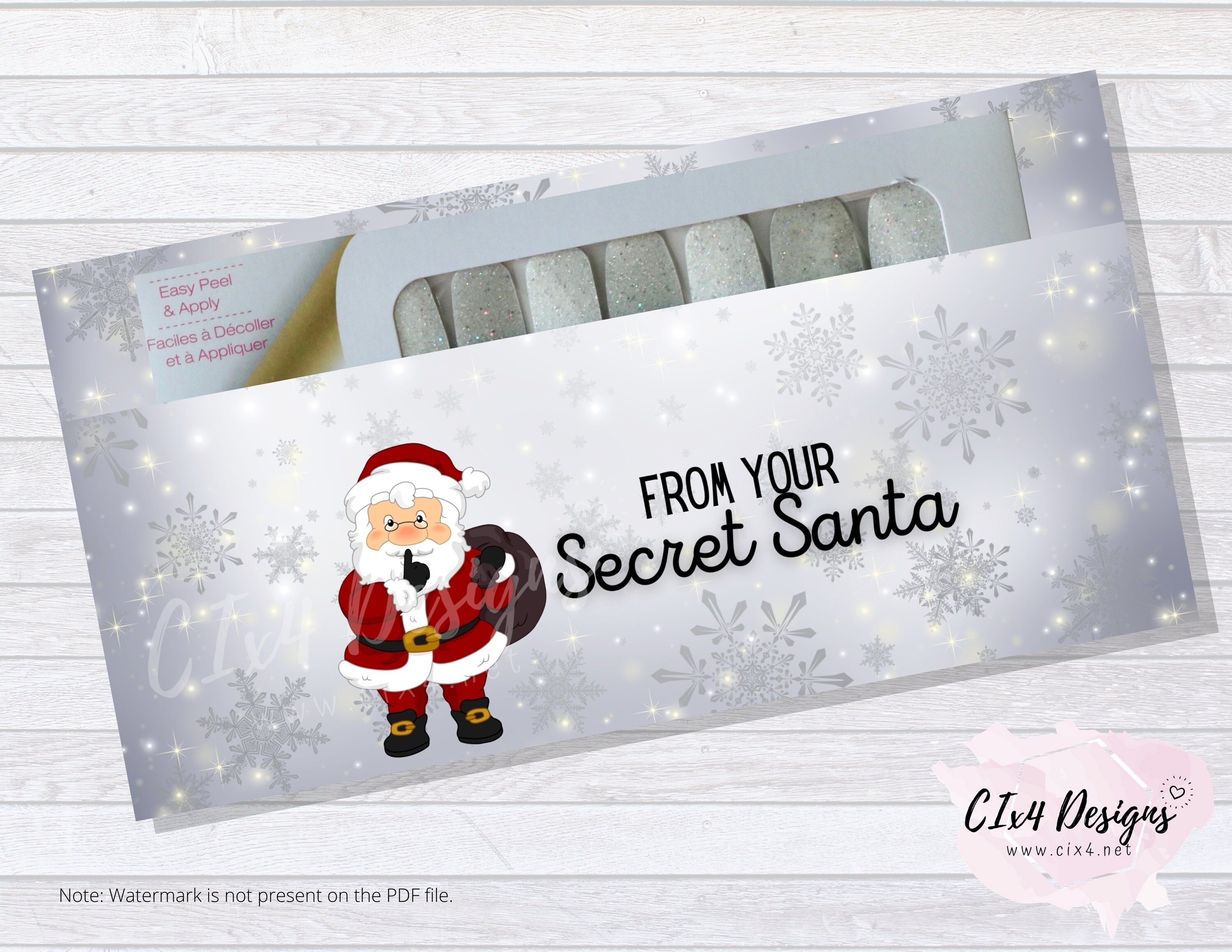 Secret Santa Gift Envelope for Nail Polish Strips Gift - Etsy