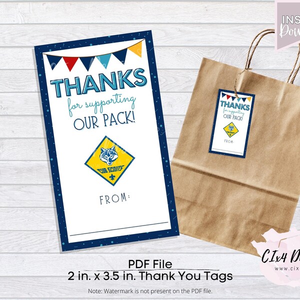 Cub Scout Thank You Cards - Etsy
