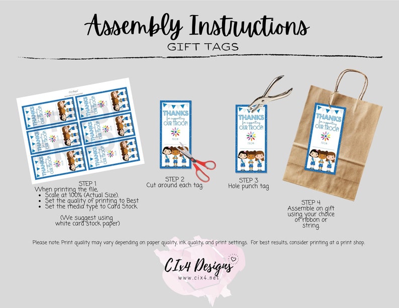 Scouts | Thank You Tags | Daisies | Version 2 | Vertical | Printable ...