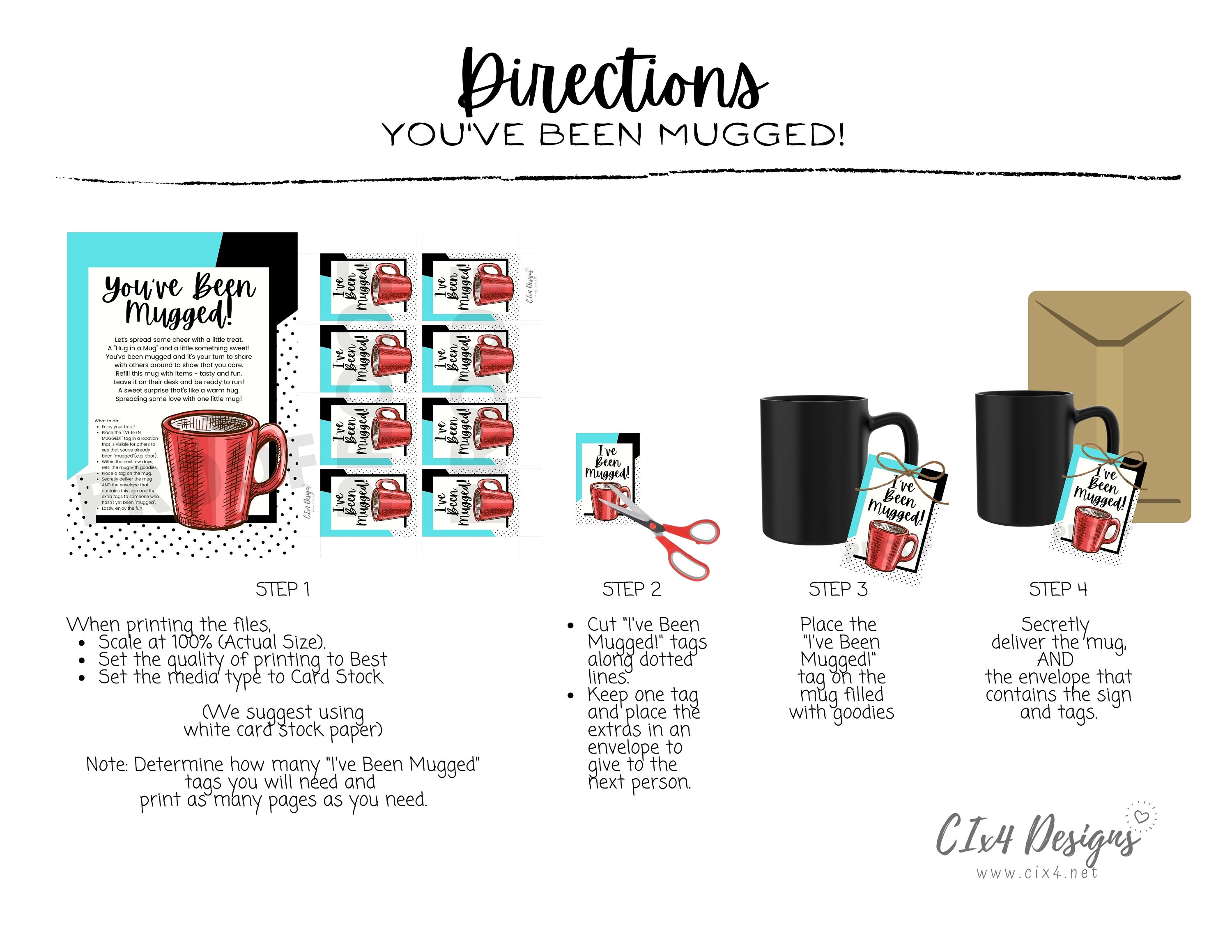 Youve Been Mugged Workplace Employee Morale Booster 2 PDF - Etsy UK