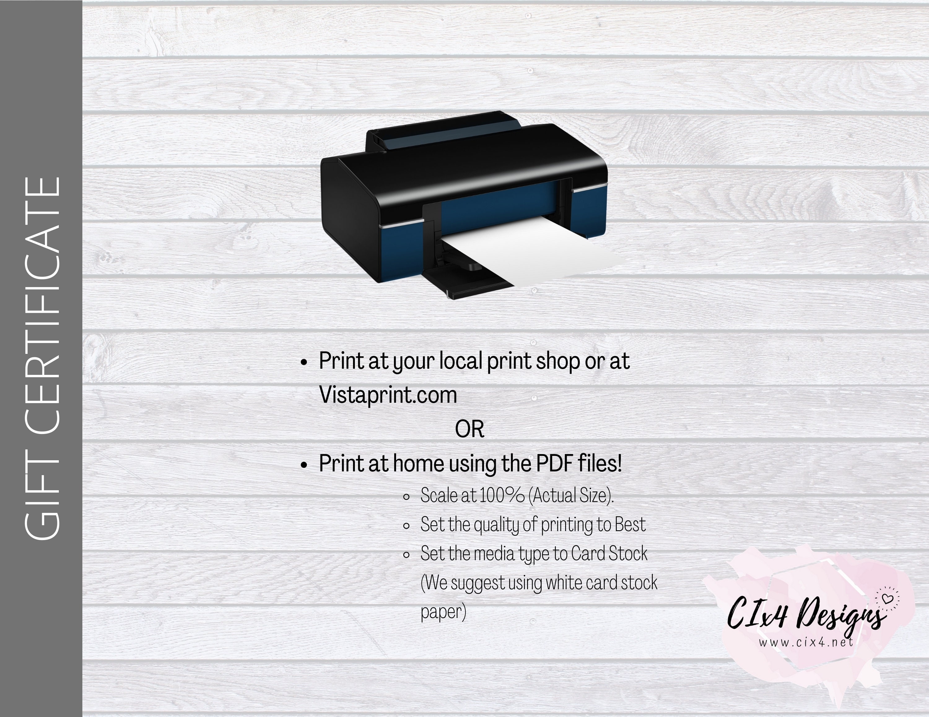 Color Street Gift Certificates Printable NOT Personalized - Etsy