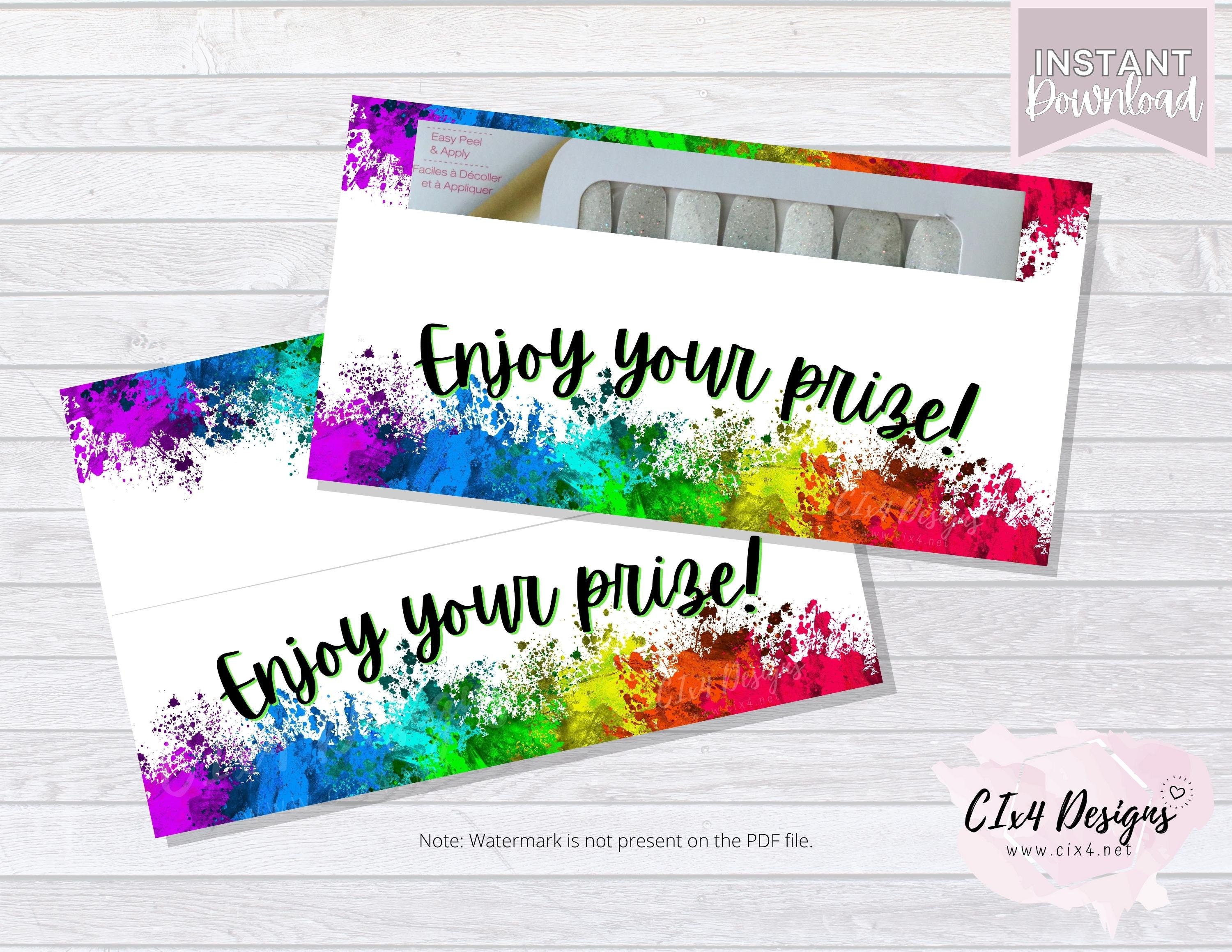 Enjoy Your Prize Colorful Gift Envelope for Nail Polish | Etsy