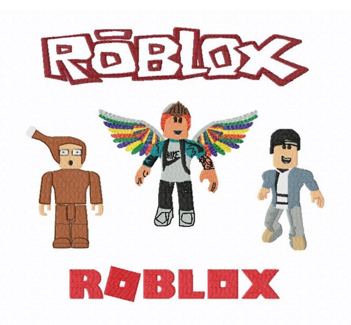 Machine embroidery design roblox 2 game vp3 jef dst vip | Etsy