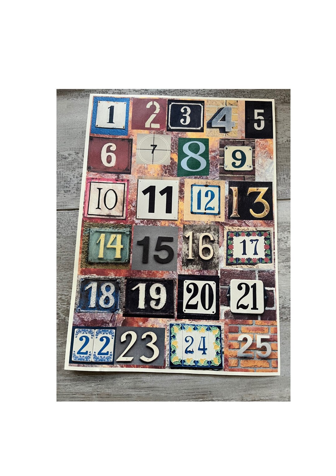Advent Calendar Numbers Christmas Countdown Digital House 1 to 25 - Etsy