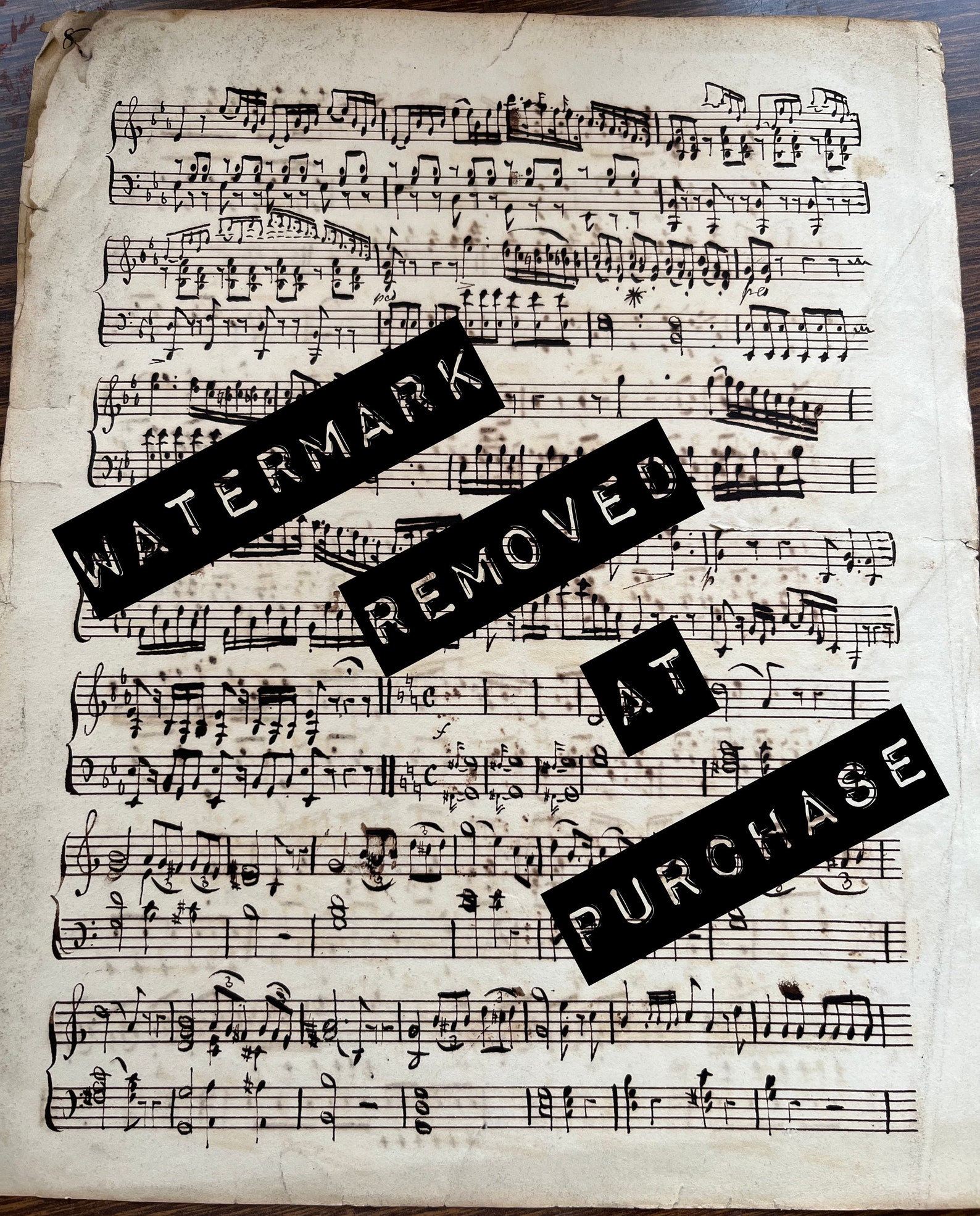 Antique Music Sheets X 8 Digital Pages From Handwritten Score - Etsy ...