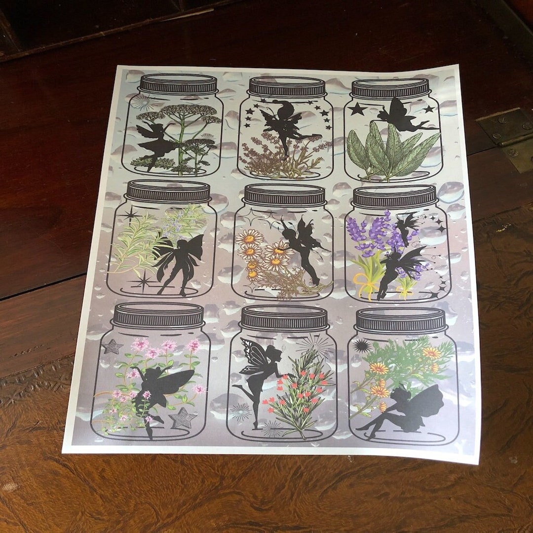 Mason Jar Tags Ephemera Junk Journals (digital Download) Fairy Fairies ...
