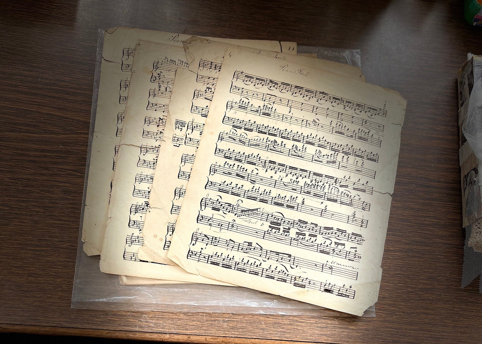 Antique Music Sheets X 8 Digital Pages From Handwritten Score 1828 ...