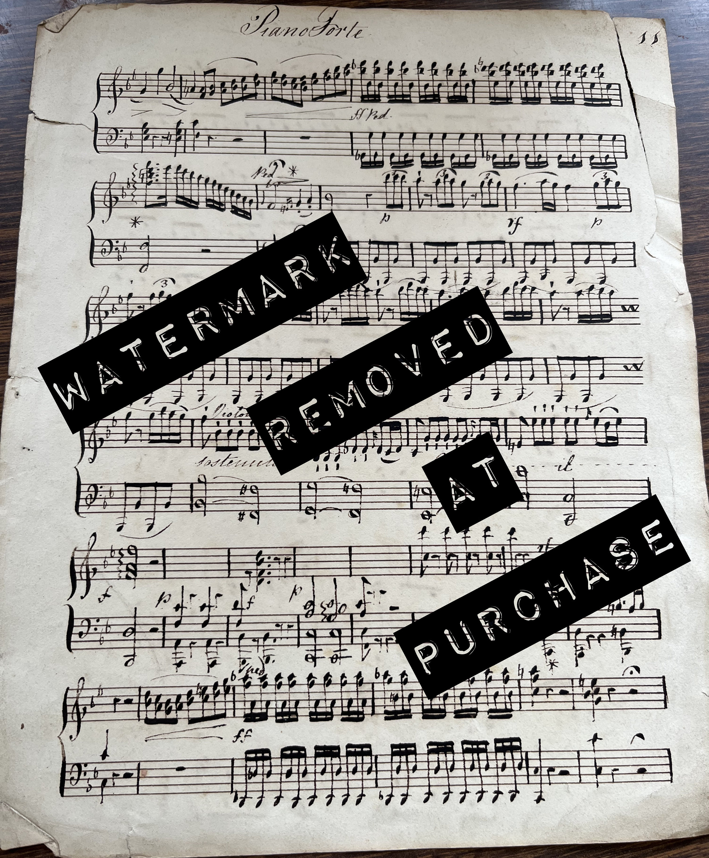 Antique Music Sheets X 8 Digital Pages From Handwritten Score - Etsy ...