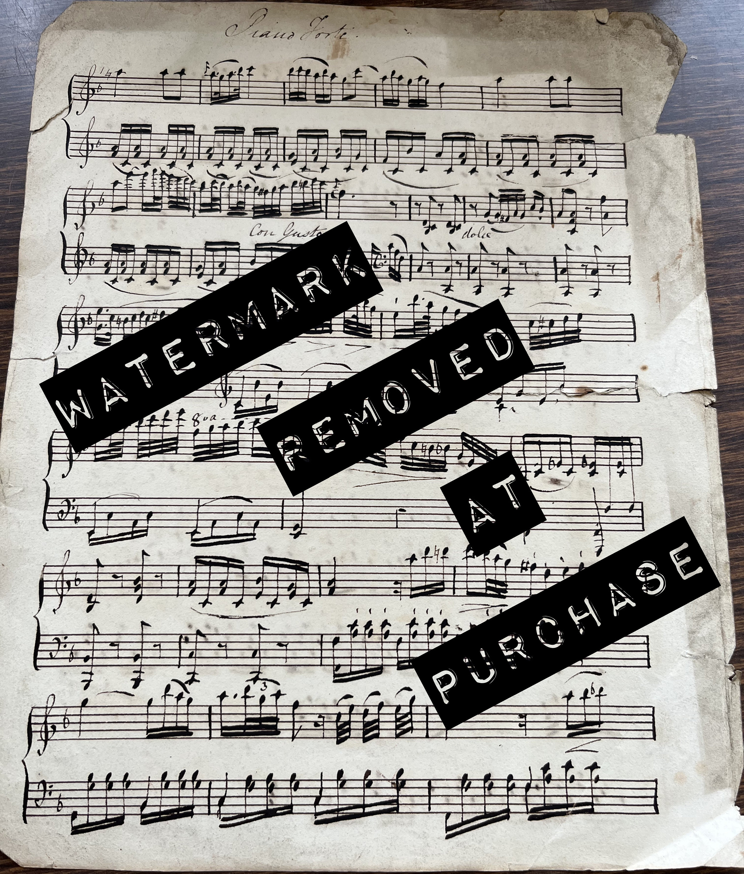 Antique Music Sheets X 8 Digital Pages From Handwritten Score - Etsy ...