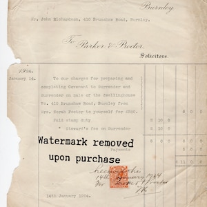 Vintage House Sale Documents 1923 1924 - Etsy