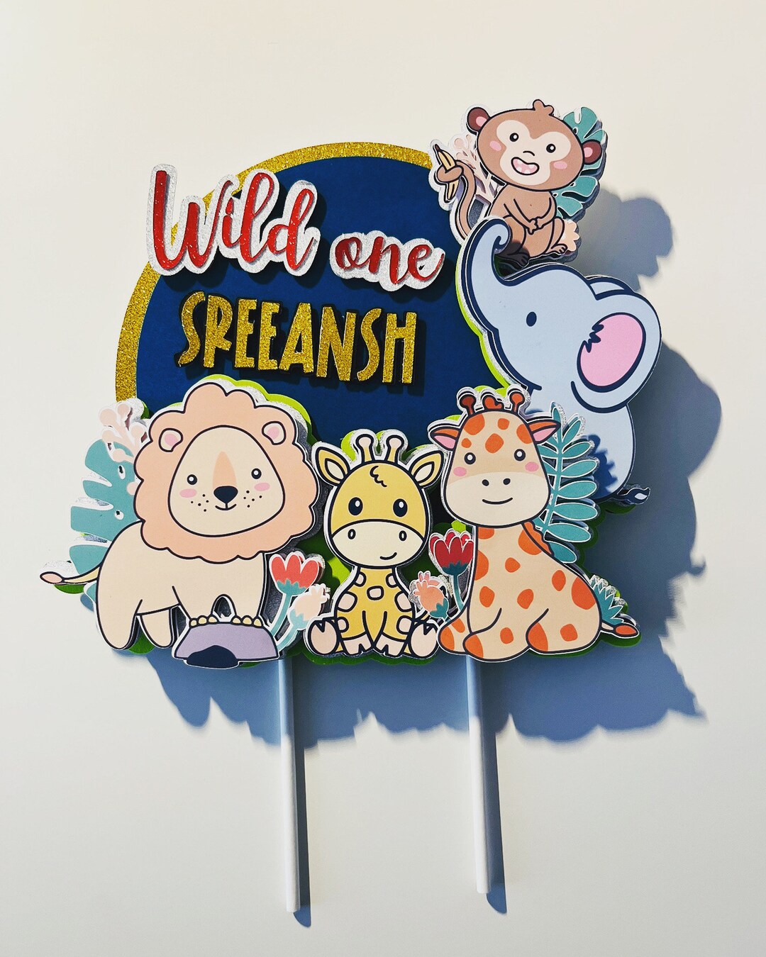 Jungle Theme Cake Topper customisable - Etsy
