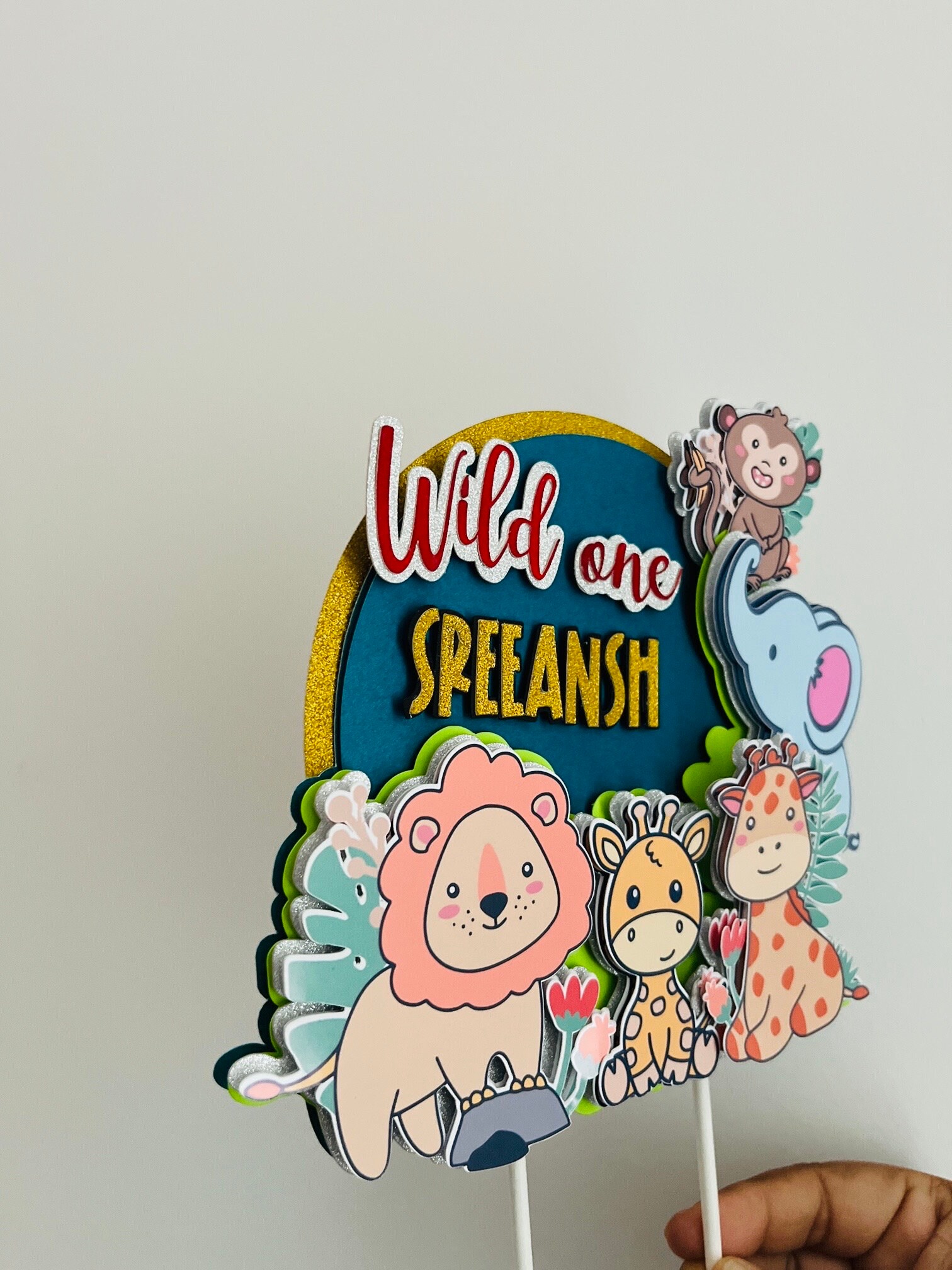 Jungle Theme Cake Topper customisable - Etsy