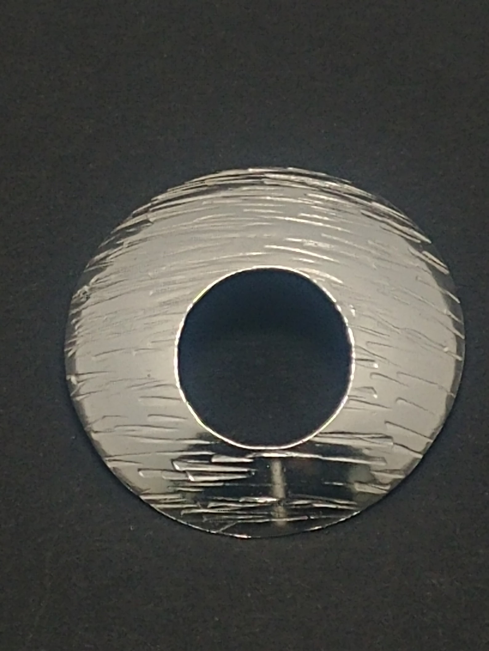 HAMMERED HOLLOW DISC Sterling Silver Pendant - Etsy