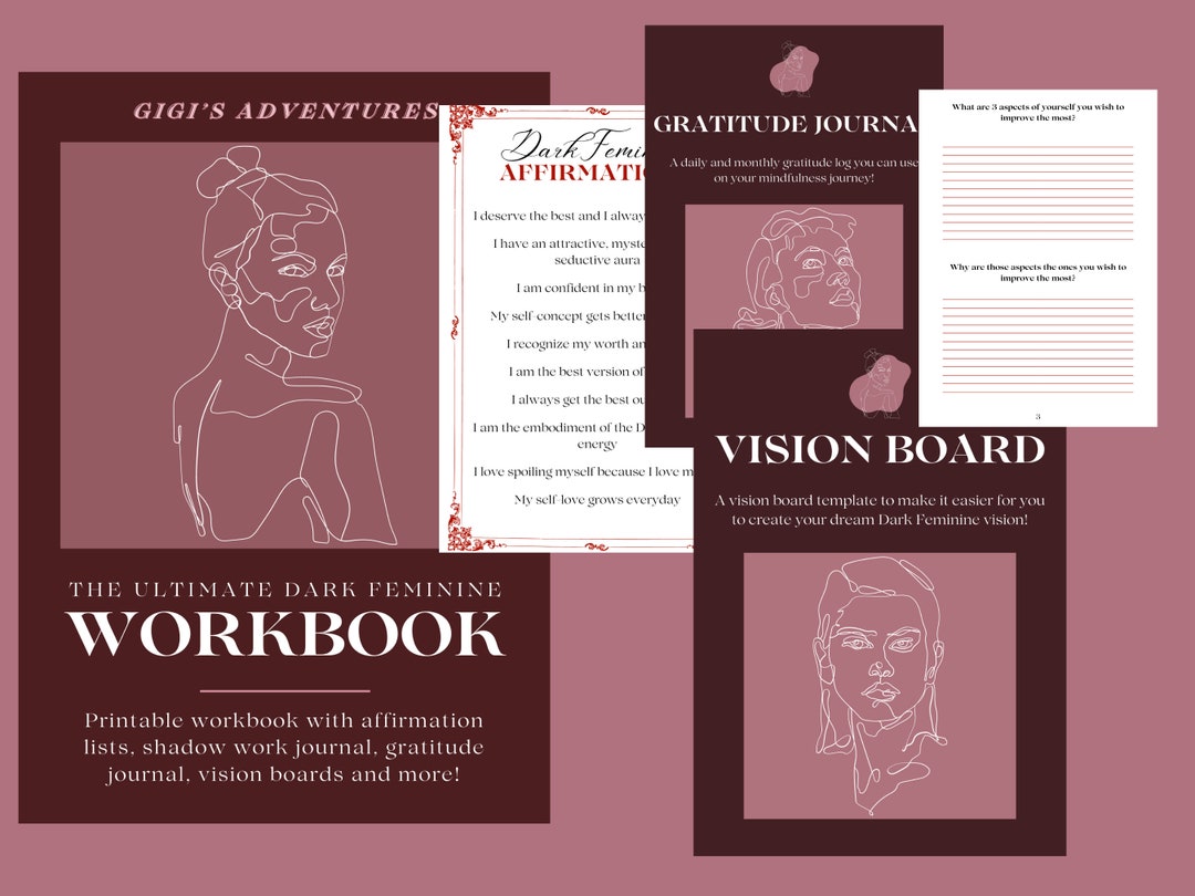 The Ultimate Dark Feminine Guide Printable Workbook Dark - Etsy