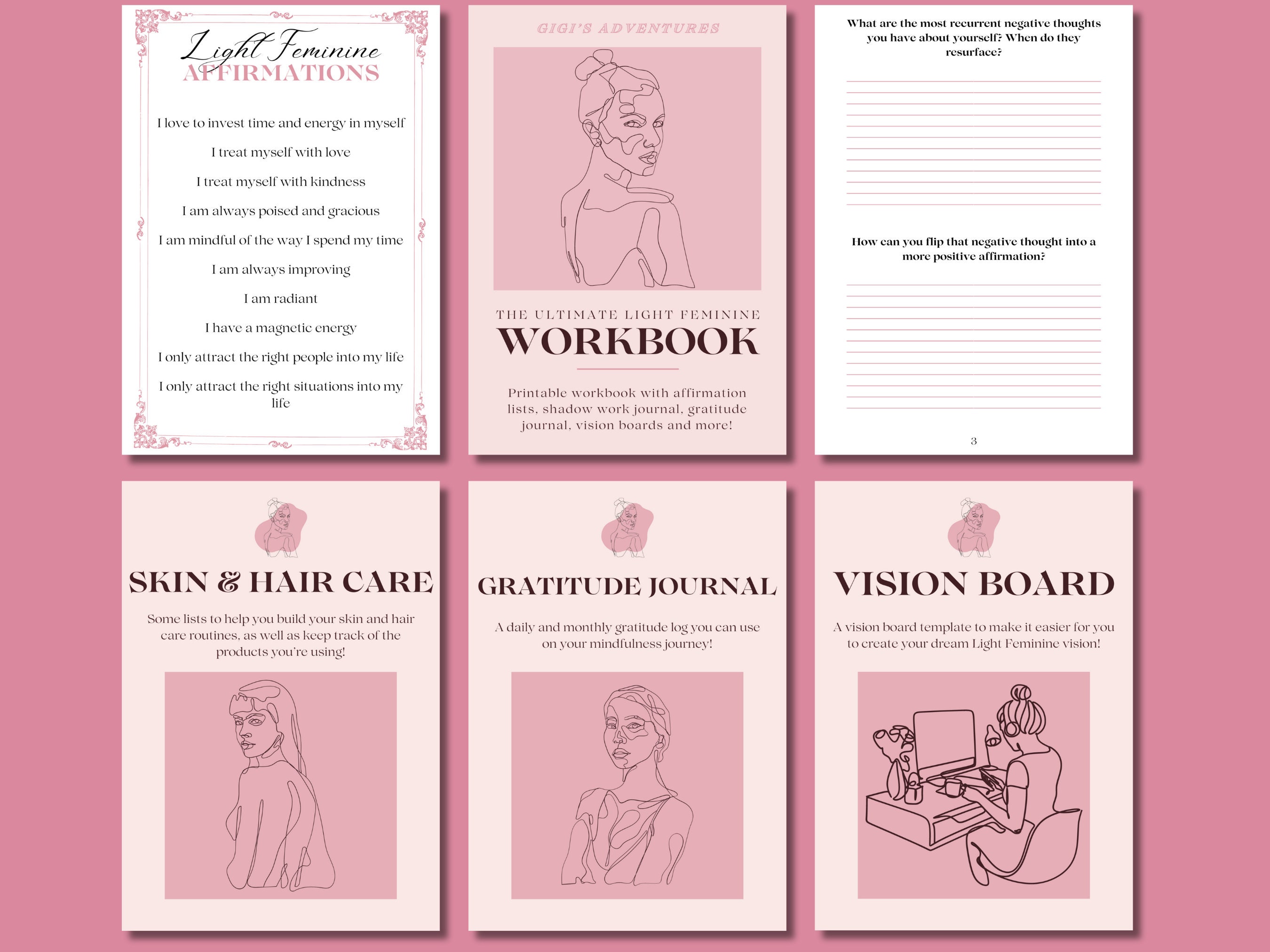 The Ultimate Light Feminine Guide Printable Workbook | Printable Glow ...