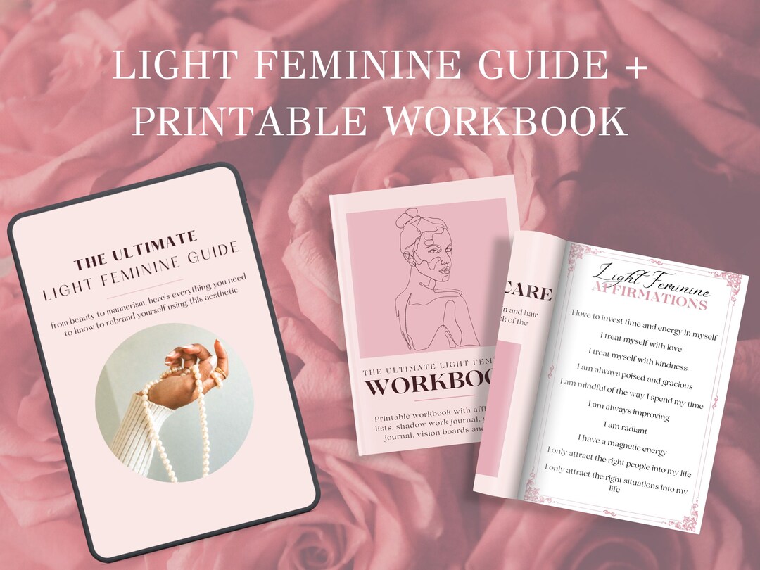 Light Feminine Guide & Printable Workbook Bundle - Etsy