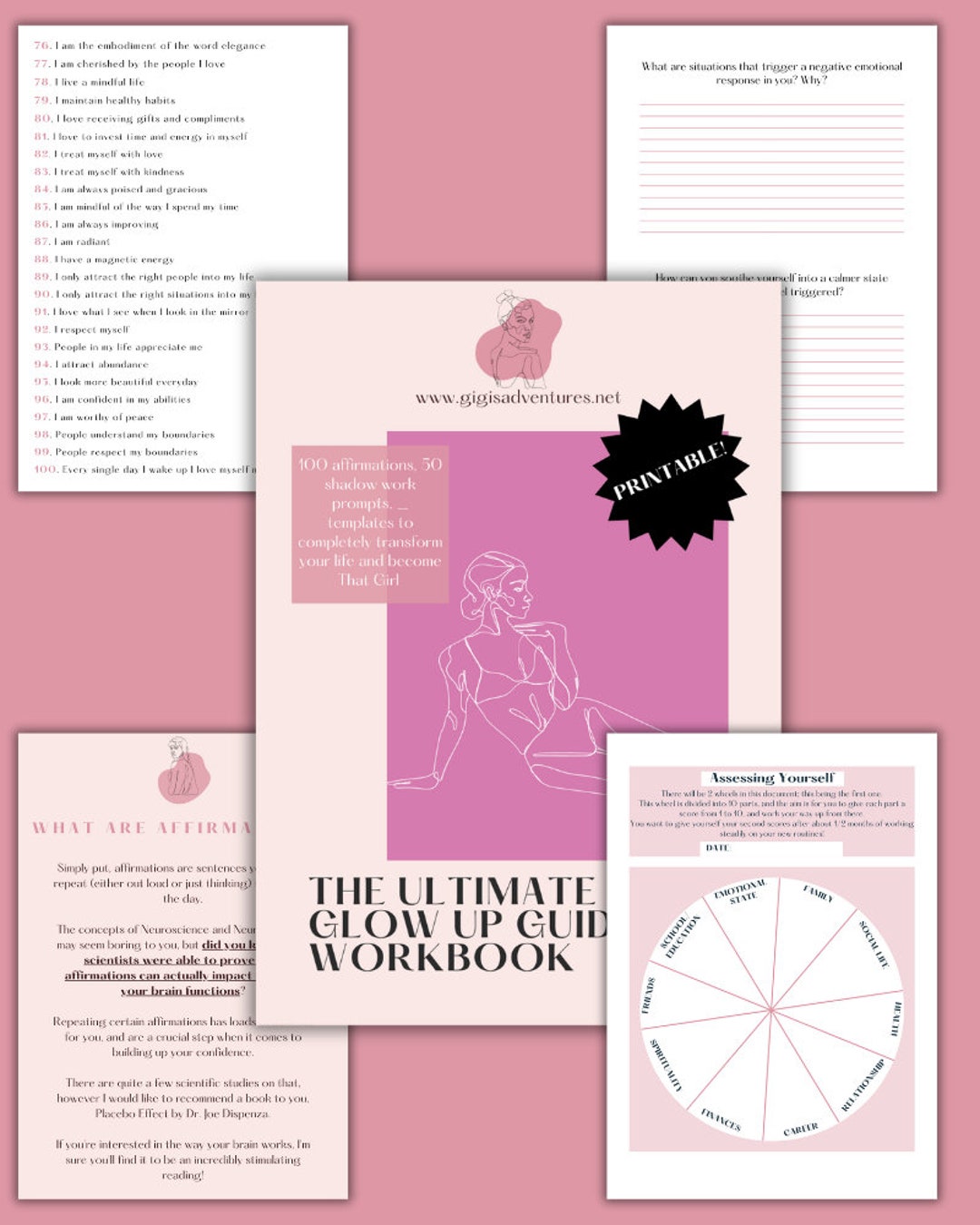 The Ultimate Glow up Guide Printable Workbook Glow up - Etsy