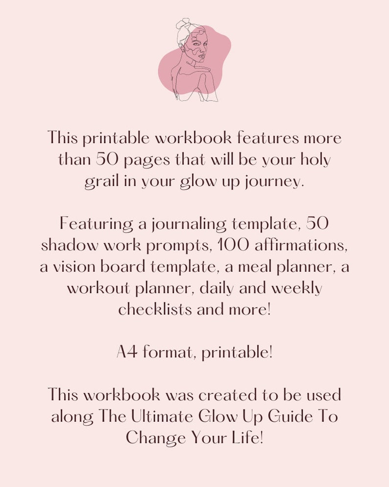 The Ultimate Glow up Guide Printable Workbook Glow up - Etsy