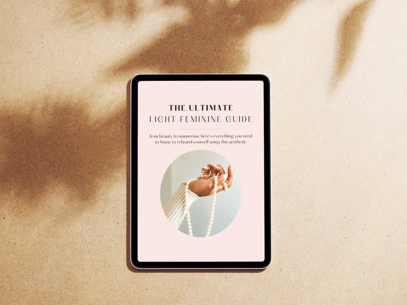 Light Feminine Guide & Printable Workbook Bundle - Etsy