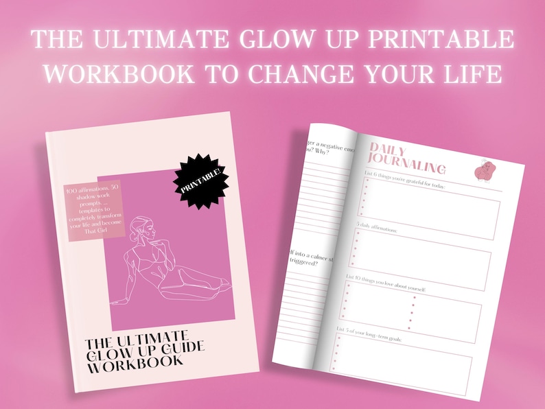 Glow up Guide Printable Workbook | Self-care Journal (A4 Format) - Etsy UK