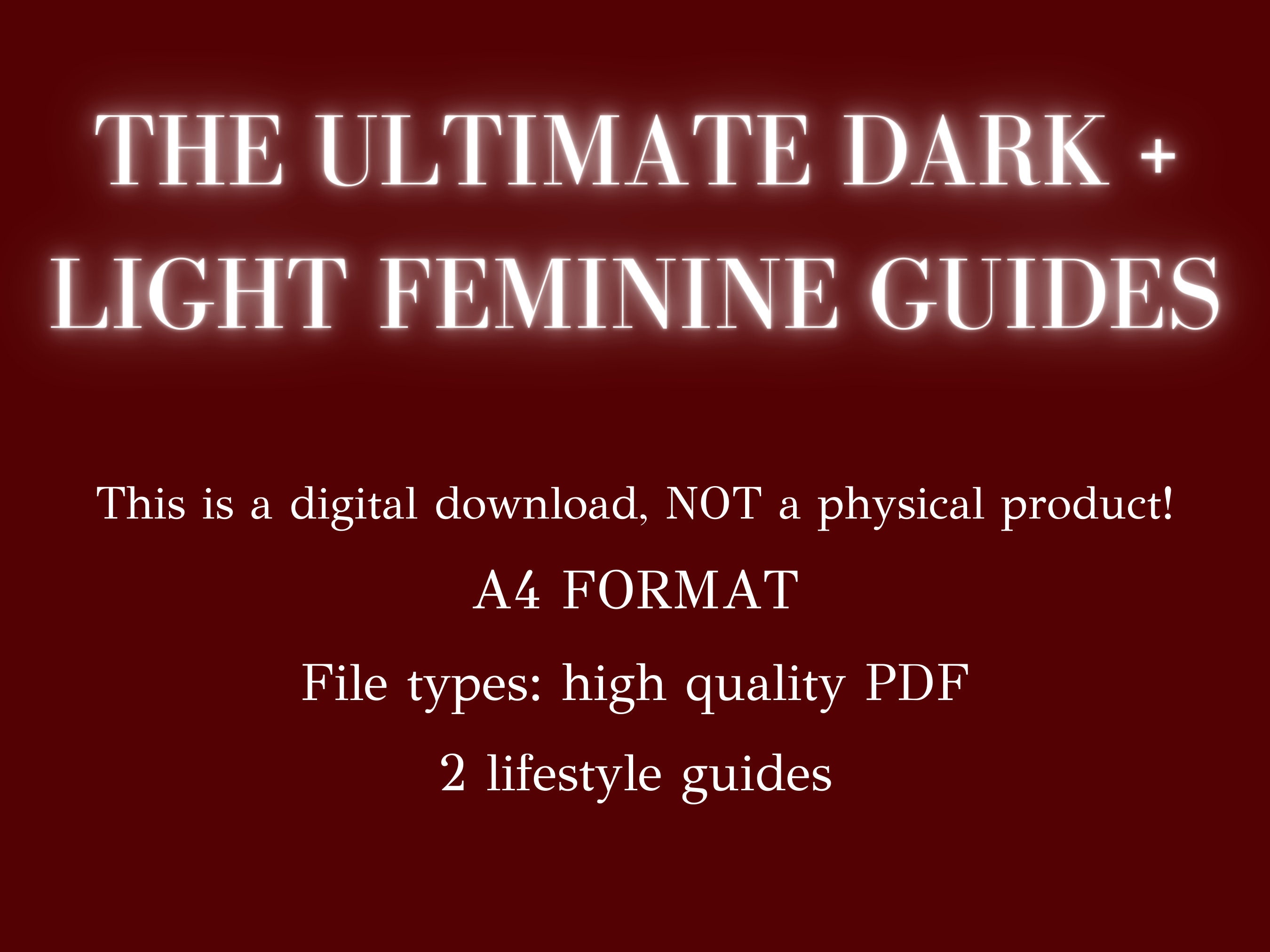 The Ultime Light Feminine Guide + the Ultimate Dark Feminine Guide ...