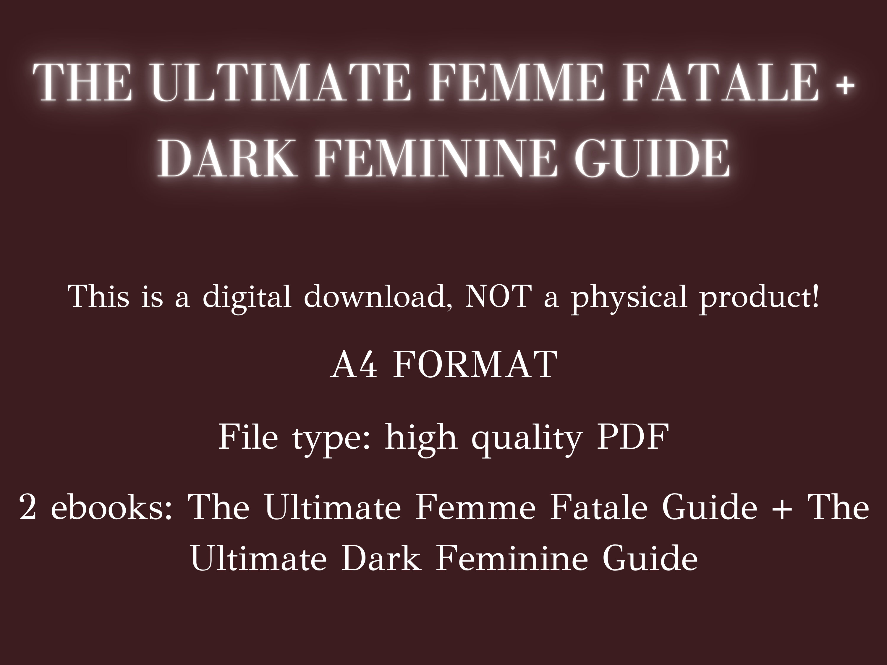 The Ultimate Femme Fatale Guide + the Ultimate Dark Feminine Guide ...