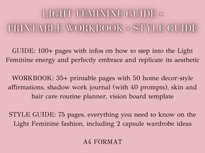The Ultimate Light Feminine Bundle Light Feminine Guide Printable Light ...