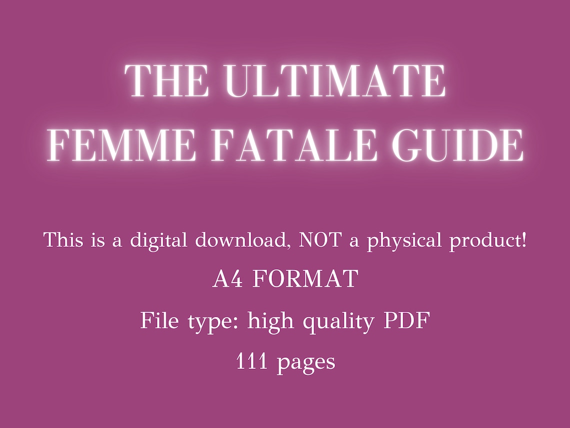 The Ultimate Femme Fatale Guide | Femme Fatale | Dark Feminine | Dark ...