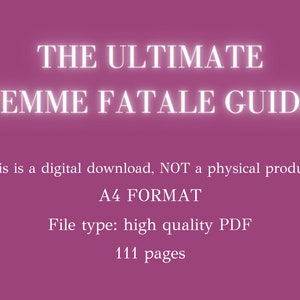 The Ultimate Femme Fatale Guide | Femme Fatale | Dark Feminine | Dark Femme | Glow up | Feminine ...