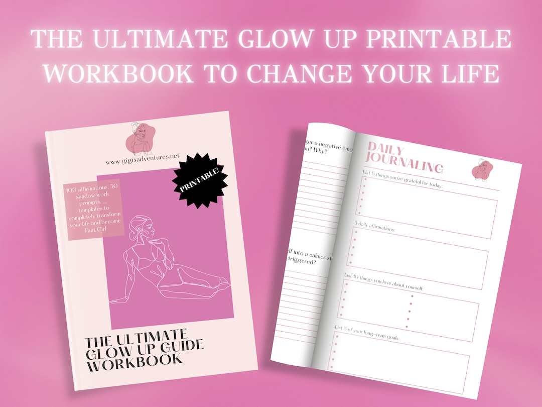 The Ultimate Glow Up Guide Printable Workbook Glow Up Workbook