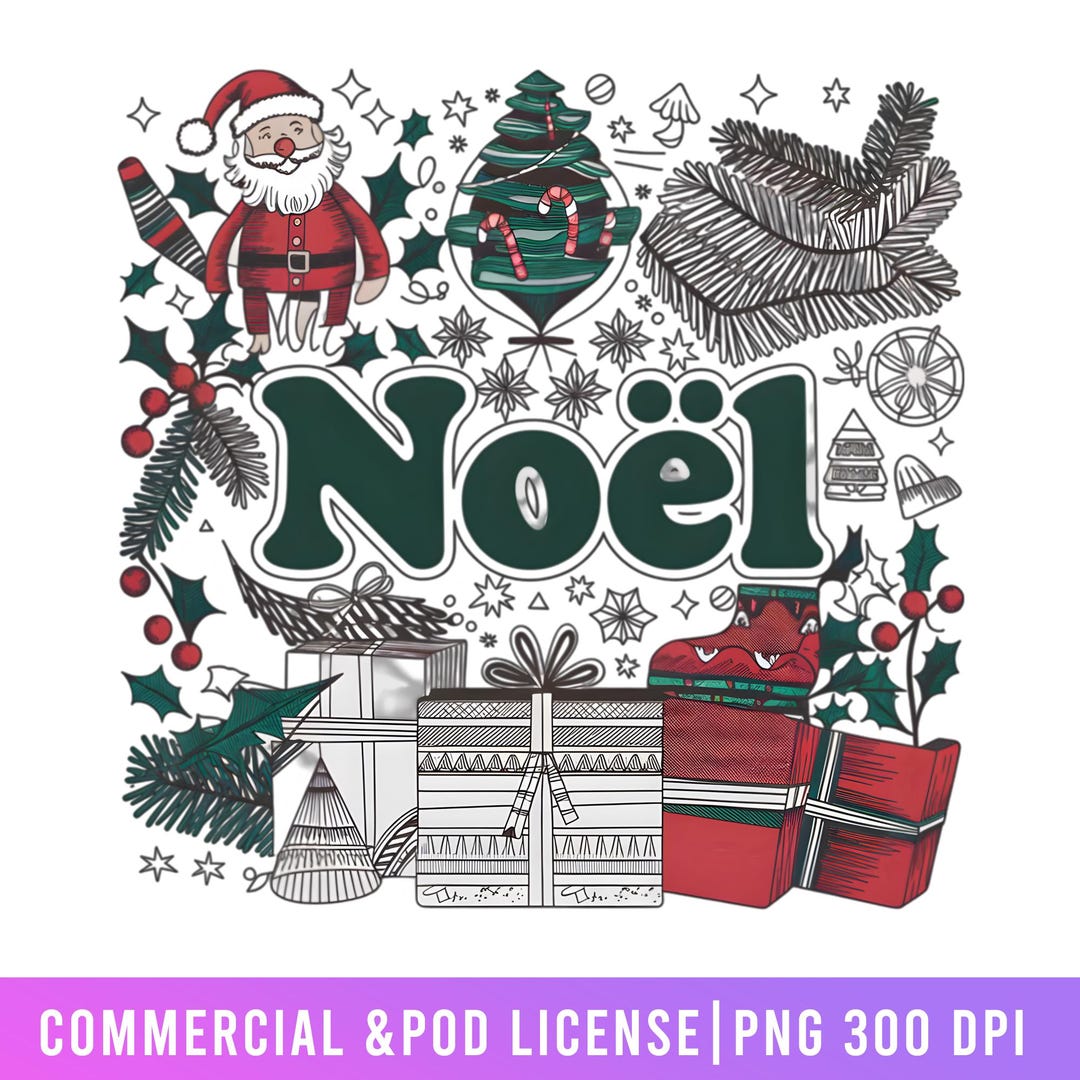 Retro Noel Christmas Png - Etsy